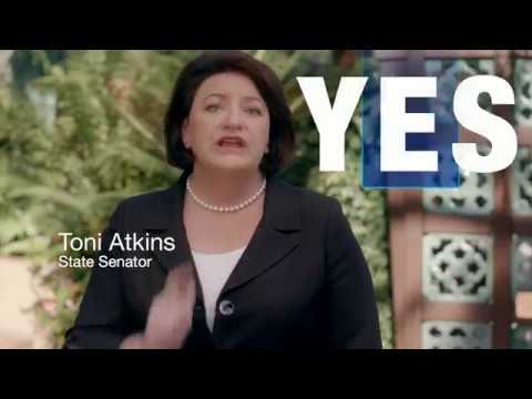 San Diego Senator Toni Atkins: Vote Yes on Prop 1 and 2 - YouTube