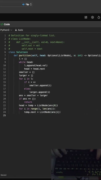 Leetcode 86 Partition List Coding Python Programming Code Automobile Youtube