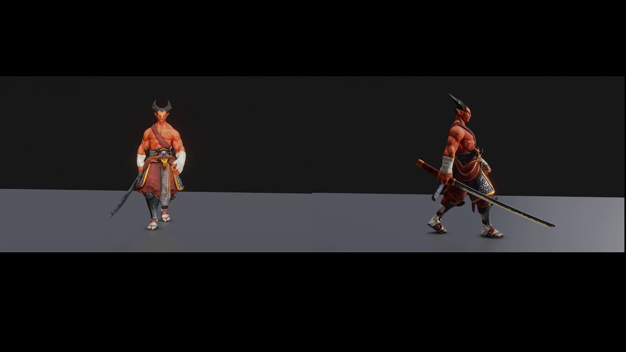 Monster walk cycle in blender - YouTube