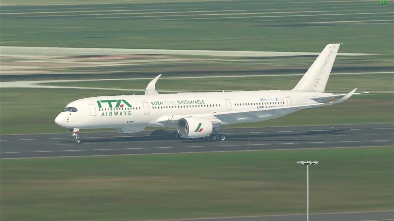 Take Off Rome (LIRF) ITA A359 (XP11) - YouTube