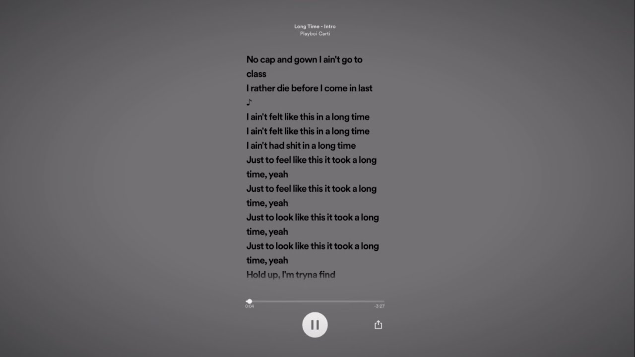 long time - playboi carti (sped up) - YouTube