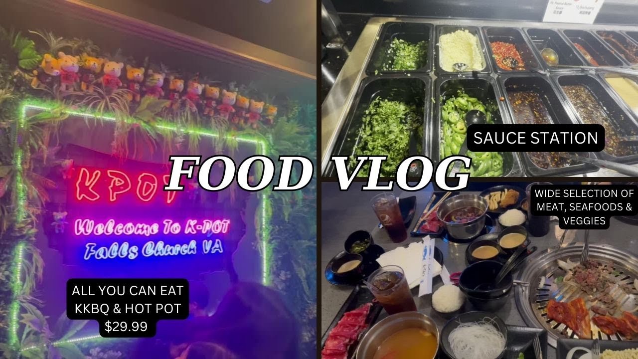 ALL YOU CAN EAT KPOT || KBBQ & HOT POT || FOOD VLOG - YouTube