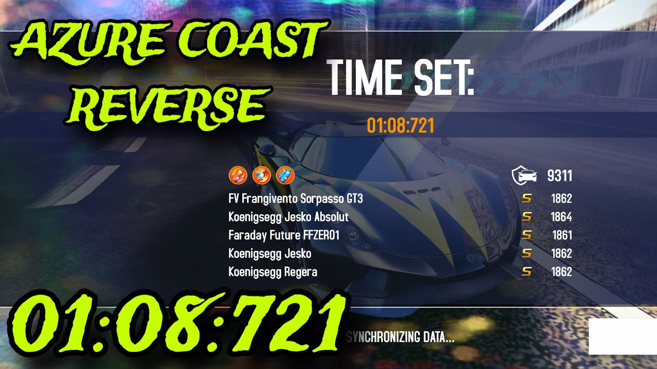 Asphalt 8, Azure Coast Reverse Gauntlet Defense 01:08:721 - YouTube