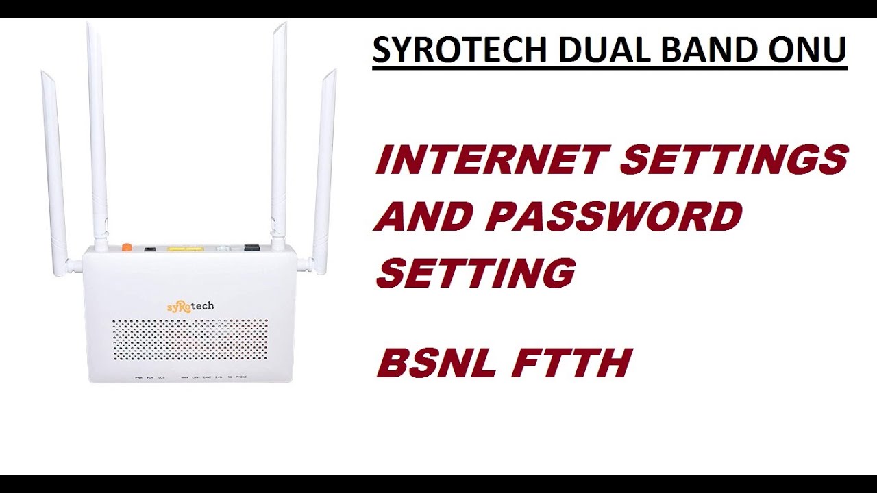 syrotech dual band configuration for internet - YouTube