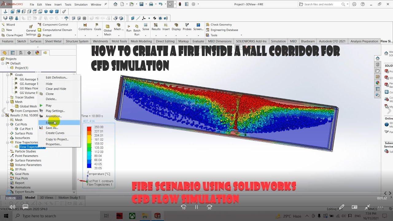 HOW TO CREATE A FIRE SCENARIO INSIDE MALL CORRIDOR FOR CFD SIMULATION ...