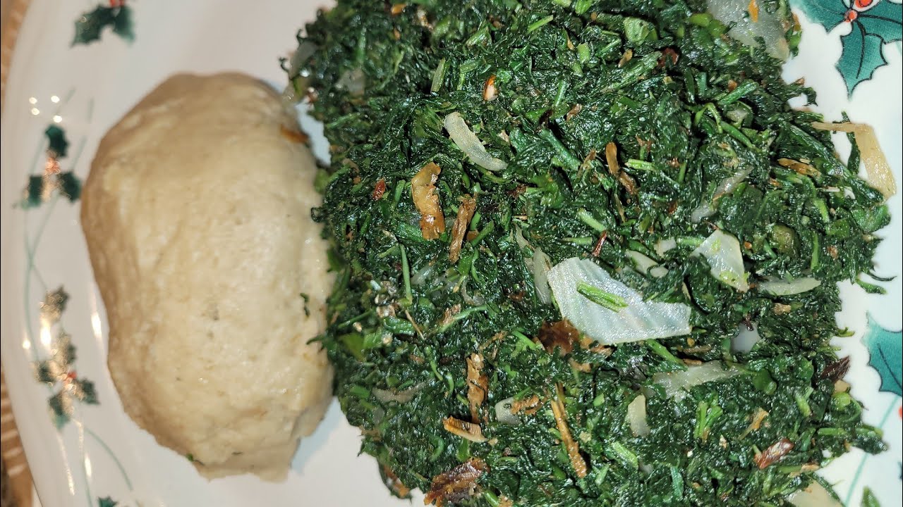 How to cook oat fufu & delicious sweet bitterleaves (abeh bekang) #abeh ...