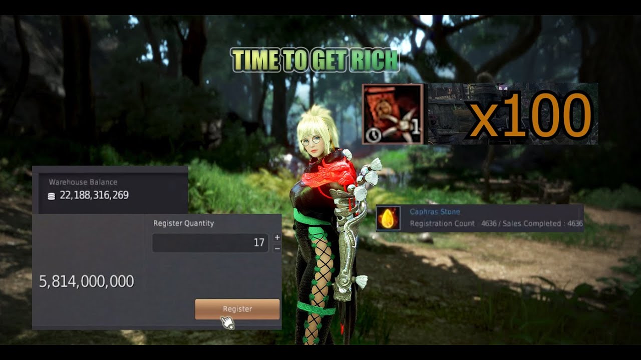 BDO |Ibedor's Scroll x100 |7billion from Caphras stone | Preparing for PEN Neck upgrade | - YouTube