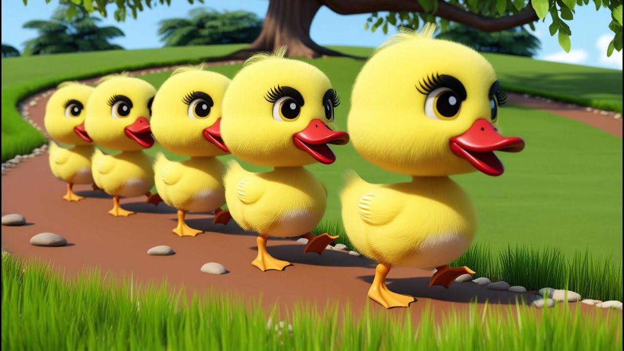 Five Little Yellow Duck Kids Nursery Rhymes || BB2||Meemaa kids - YouTube