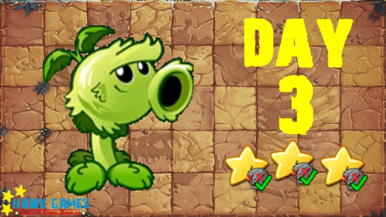 Plants vs Zombies 2 China - Jurassic Marsh Day 3 [Primal Peashooter]《植物 ...
