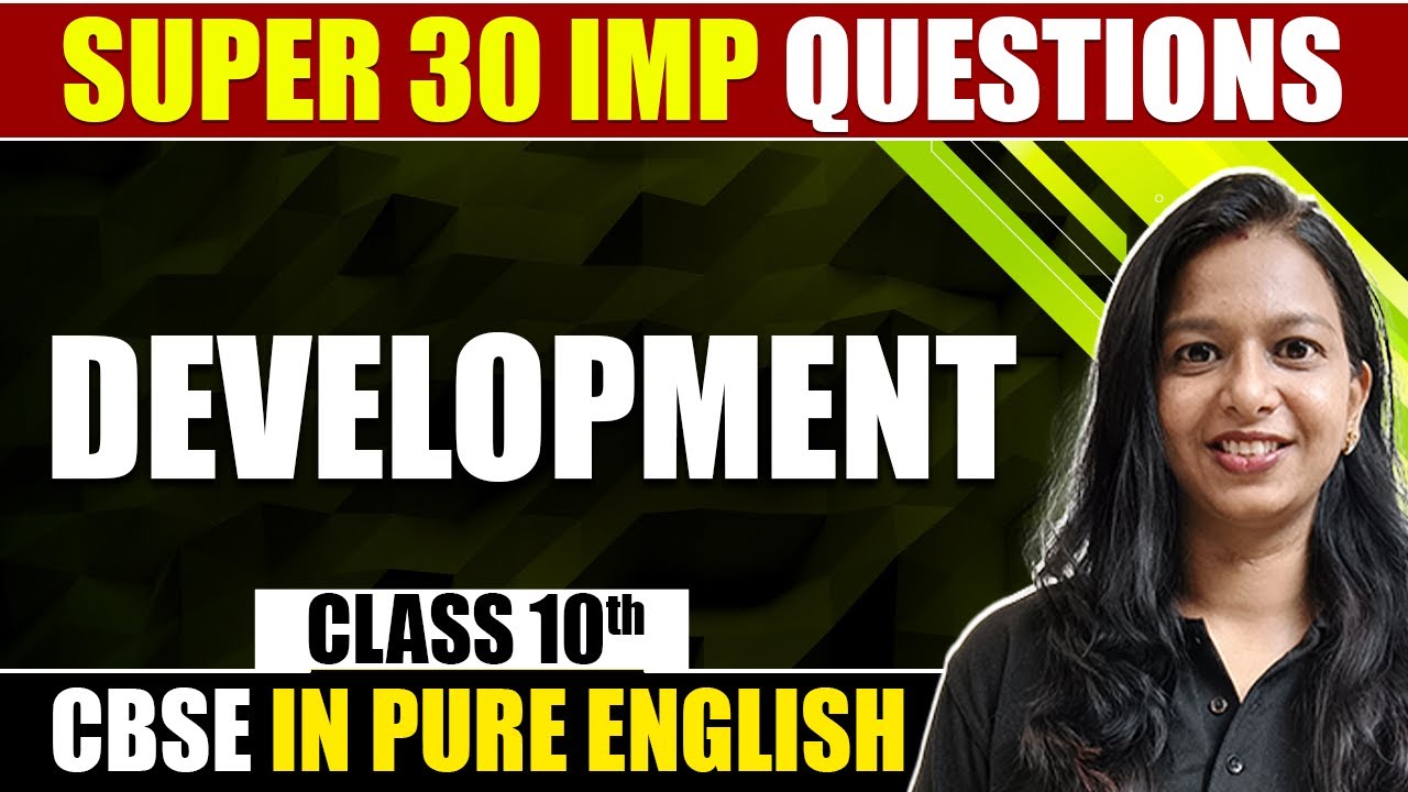 Development | 30 Most Imp & Expected Questions | SST | Class 10th in ...