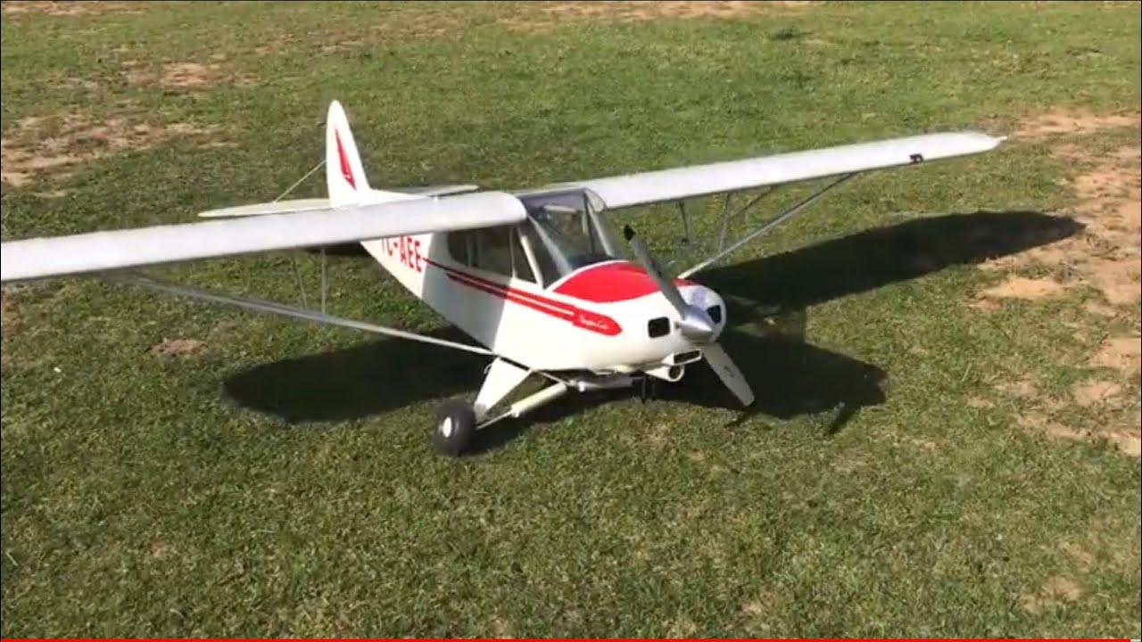 RC planes,Piper Super Cub ,Balsa USA 1:3 scale Maiden Flight, Saito FG ...