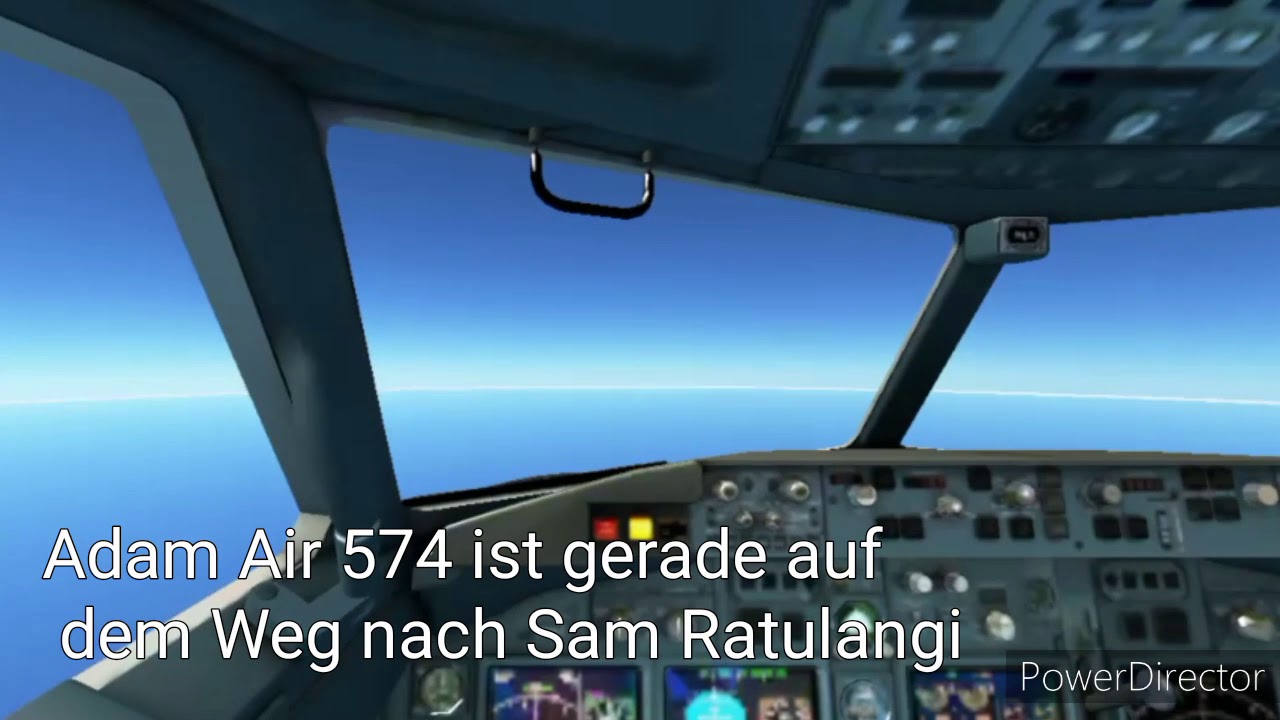 Adam Air flight 574 Crash Animation Infinite flight - YouTube
