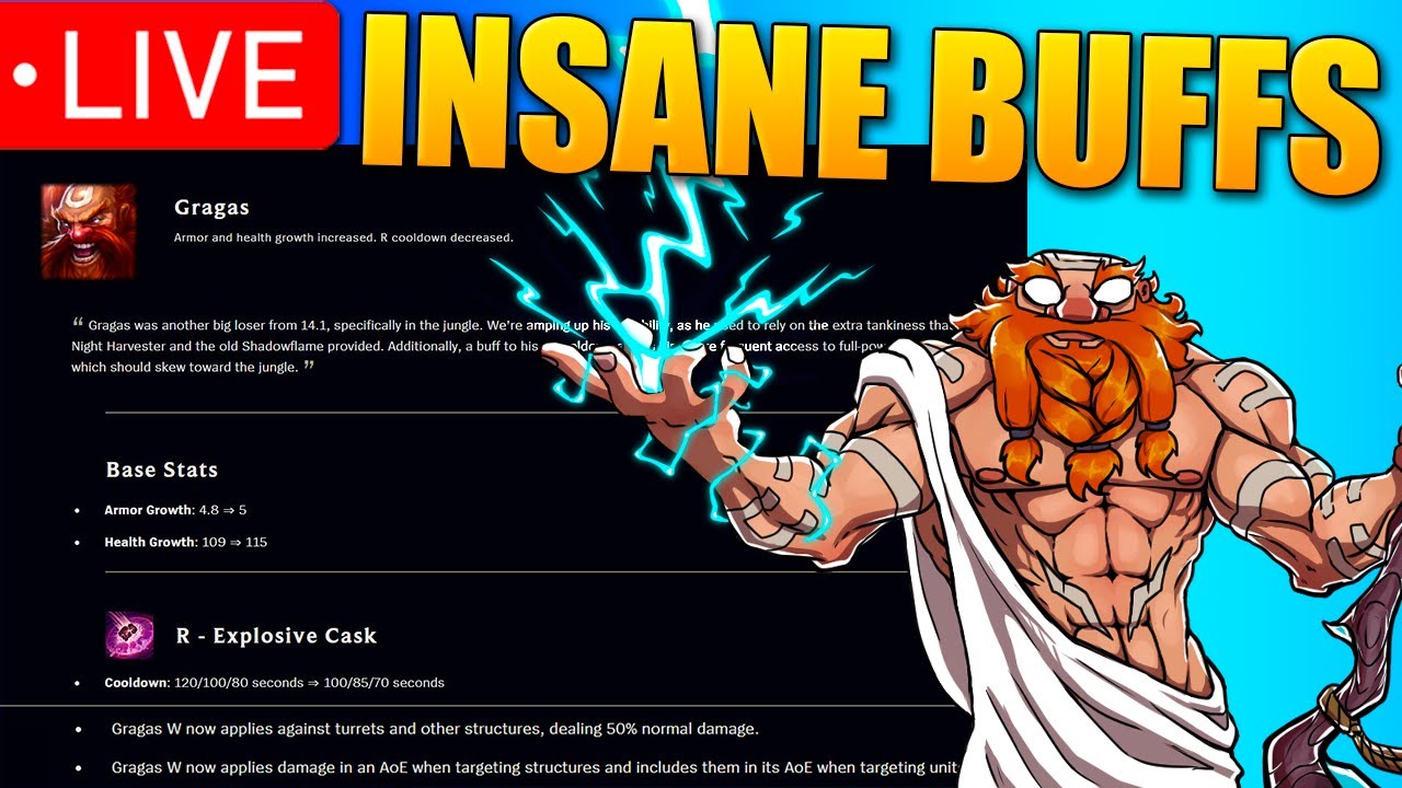 INSANE Gragas buffs, Gragas can now oneshot towers 🤯🤯🤯 - YouTube