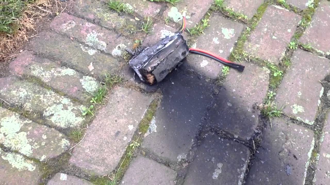 WARNING! lipo drone battery 5000mah after explosion - YouTube
