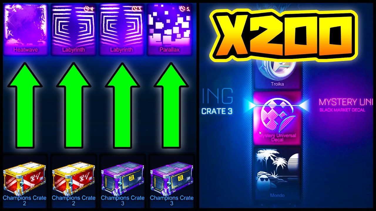 BIGGEST ROCKET LEAGUE CRATE OPENING ON YOUTUBE!! - YouTube