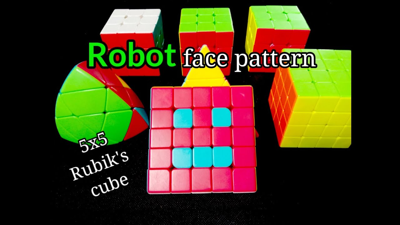 Robot face pattern | 5x5 Rubik's cube 🤖 - YouTube