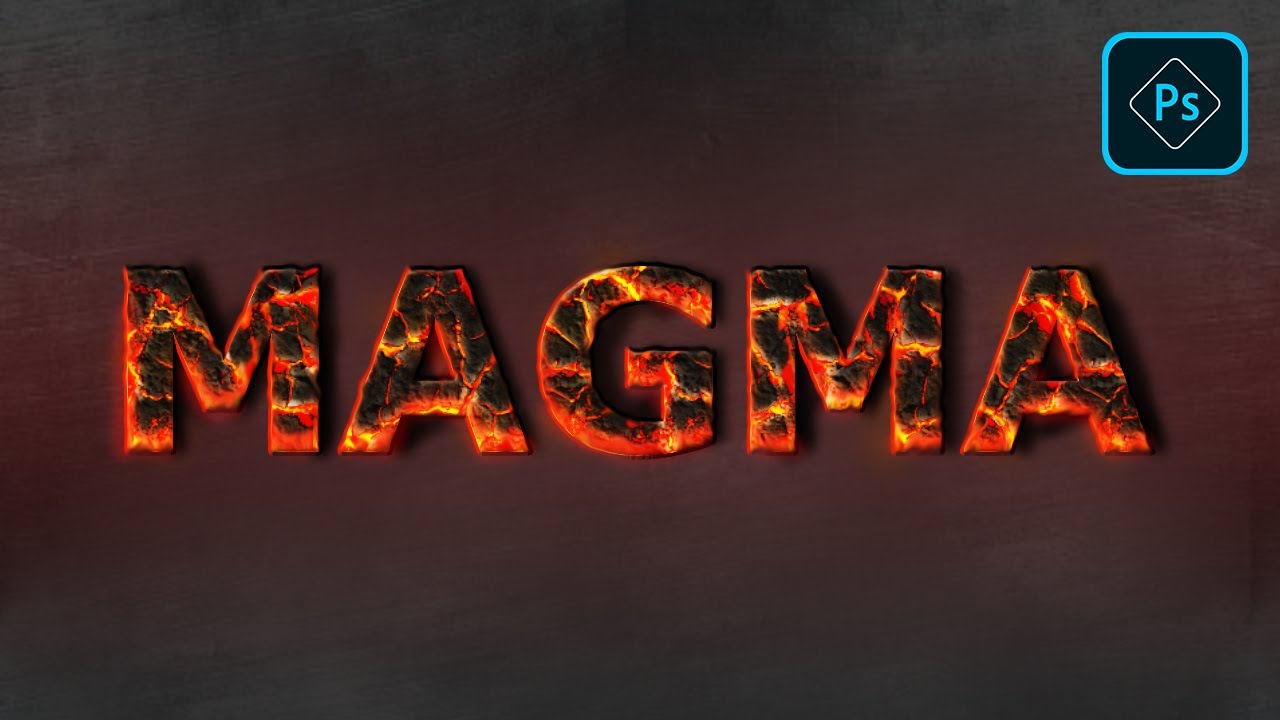 Magma Text Effect in Adobe Photoshop - Photoshop Tutorials - YouTube