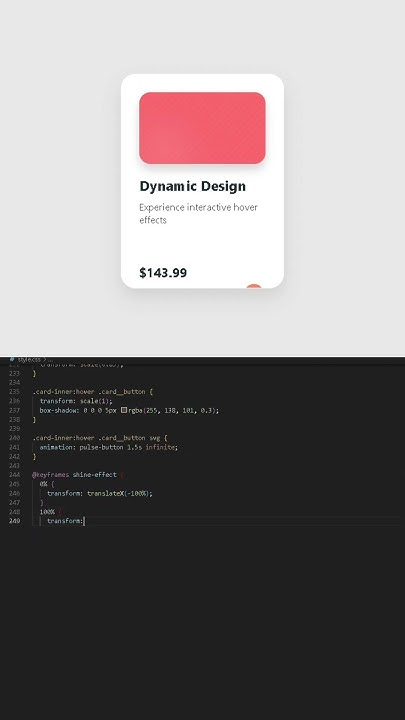 3d Card Design😍programming Coding Css Htmlcss Shorts Trending
