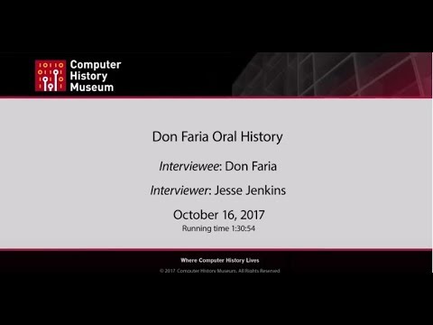 Oral History of Don Faria - YouTube