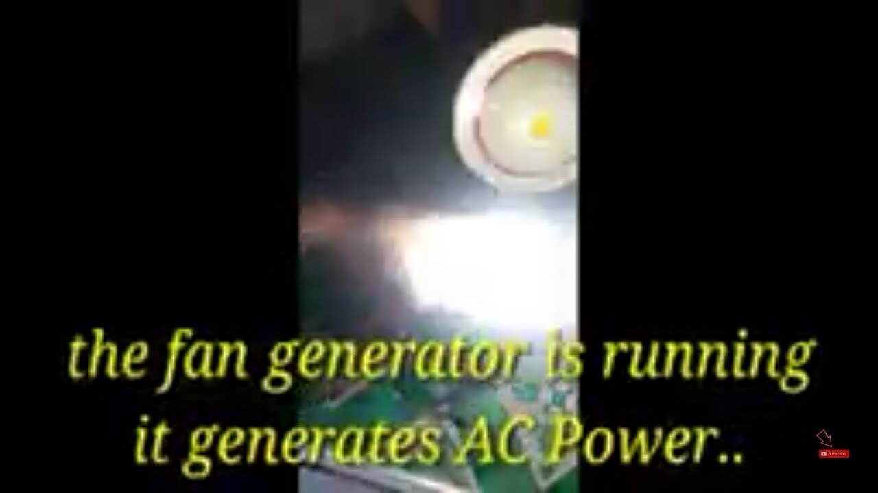 FREE ENERGY - Ceiling Fan Generator (Libreng kuryente) - YouTube