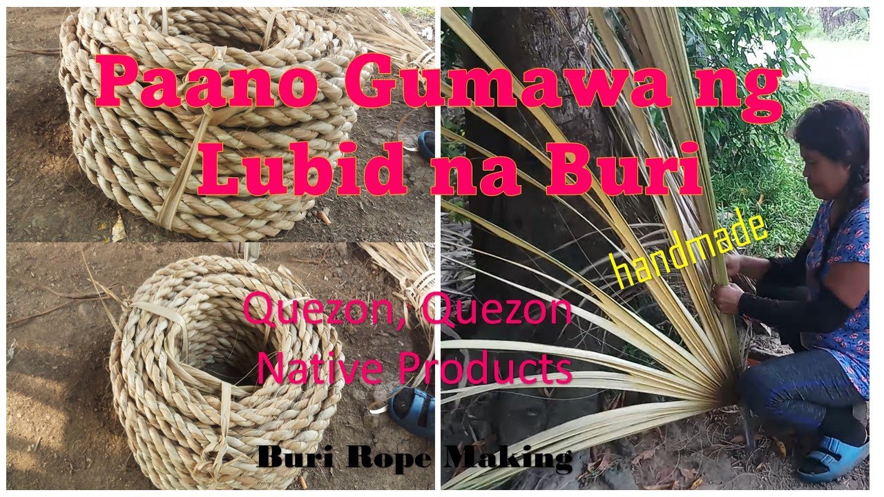 Paano Gumawa ng Lubid na Buri/ Buri Rope Making/ Quezon,Quezon - YouTube