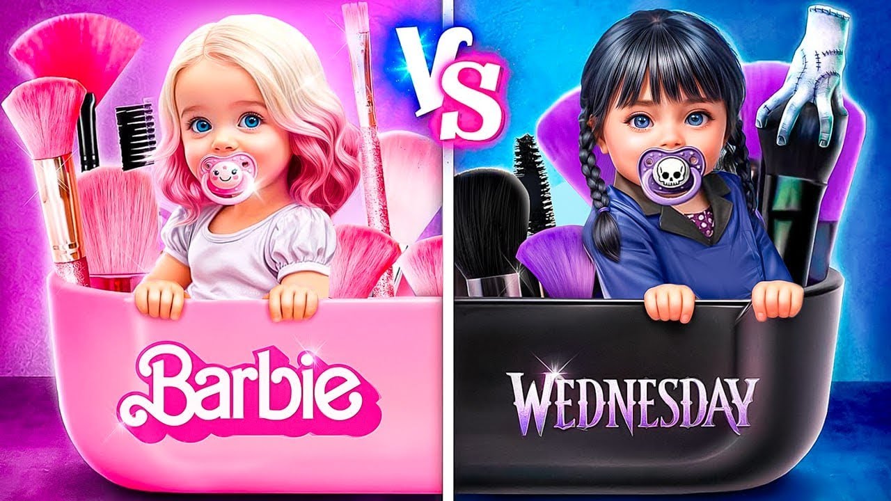 Barbie vs Wednesday Addams in Squid Game Doll Challenge! - YouTube