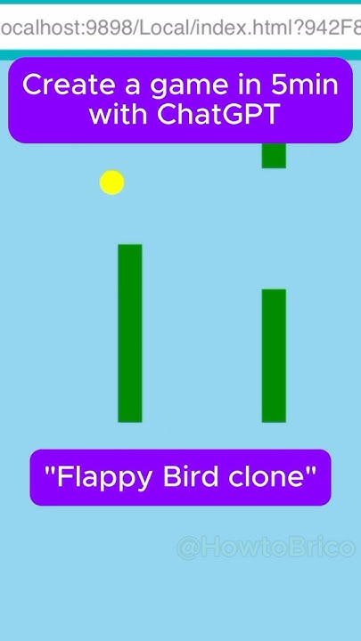 [Short] #1 Create Flappy Bird game clone with ChatGPT in 5min #chatgpt #game #howto - YouTube