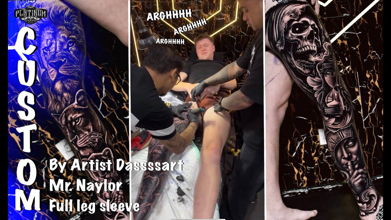 FIRST TATTOO AT 18 YEARS OLD MADE A FULL LEG TATTOO 😱‼️|| BY ARTIST ...
