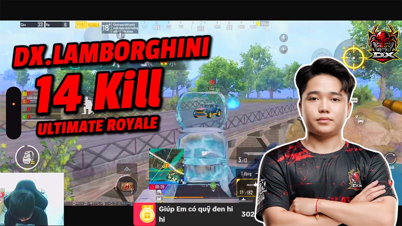 PUBG Mobile Vietnam : DX.lamborghini Ultimate royale highlight 14 killl ...