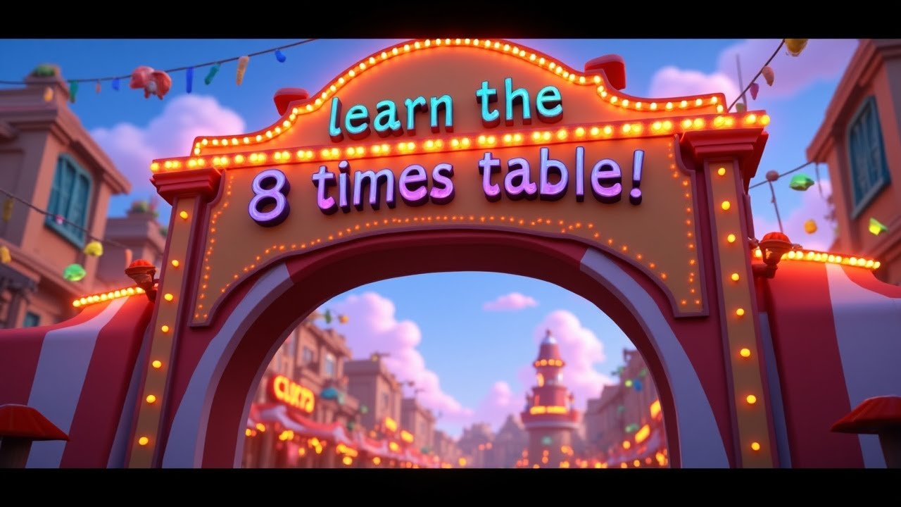 Learn the 8 Times Table with Fun Carnival Math! - YouTube