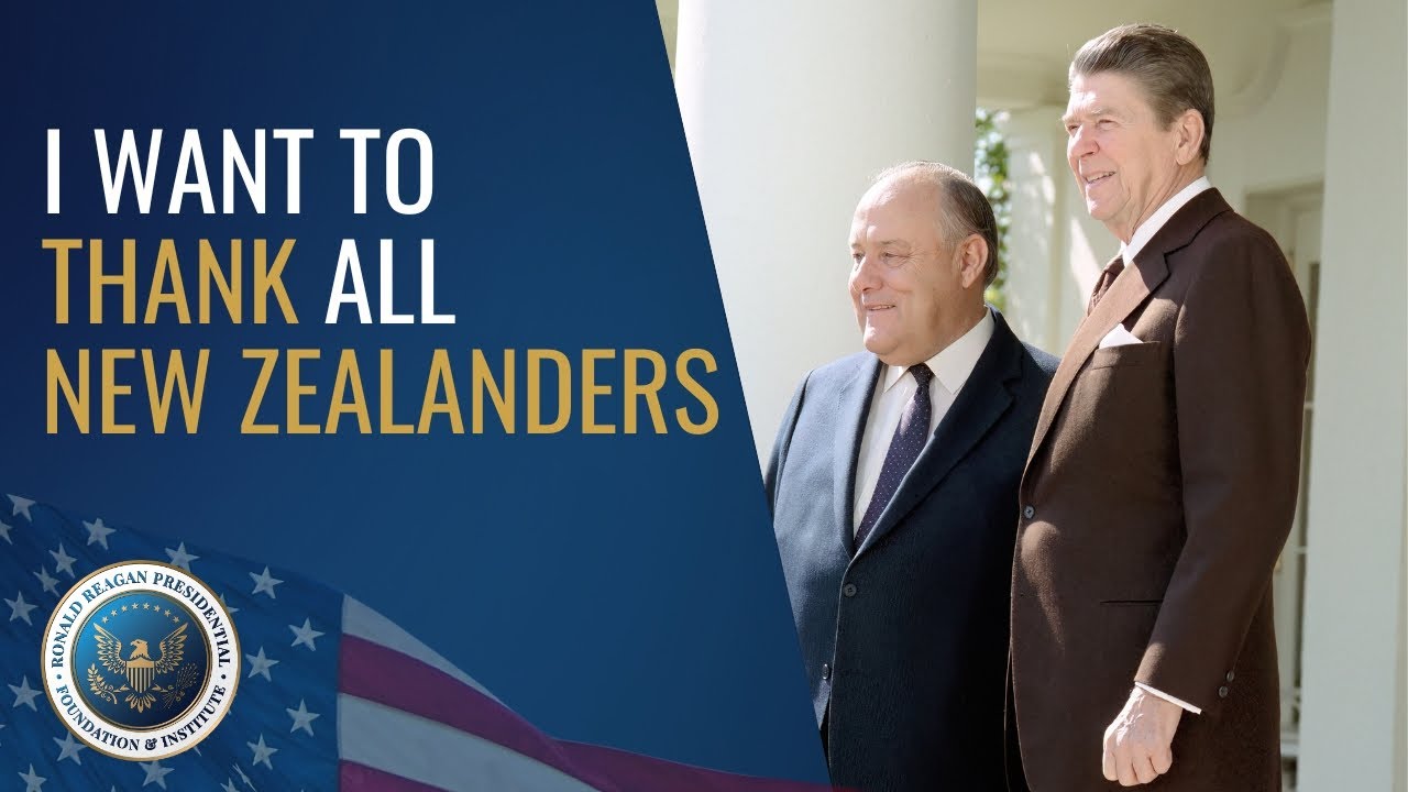 President Reagan's Meeting with New Zealand Prime Minister Robert D ...