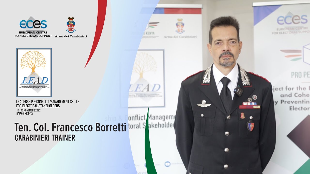Ten. Col. Borretti from the Arma dei Carabinieri on the LEAD training ...