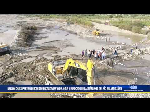 LABORES DE ENCAUZAMIENTO DEL AGUA Y ENROCADO DE LAS MÁRGENES DEL RÍO MALA EN CAÑETE