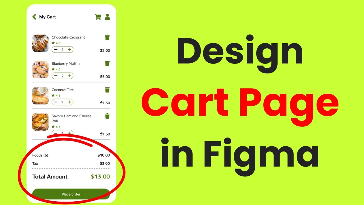 Mobile app cart page design in Figma - Part 03 - YouTube