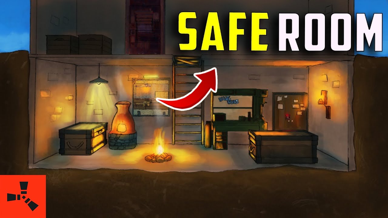 I Built a bunker saferoom inside my base in Rust... - YouTube