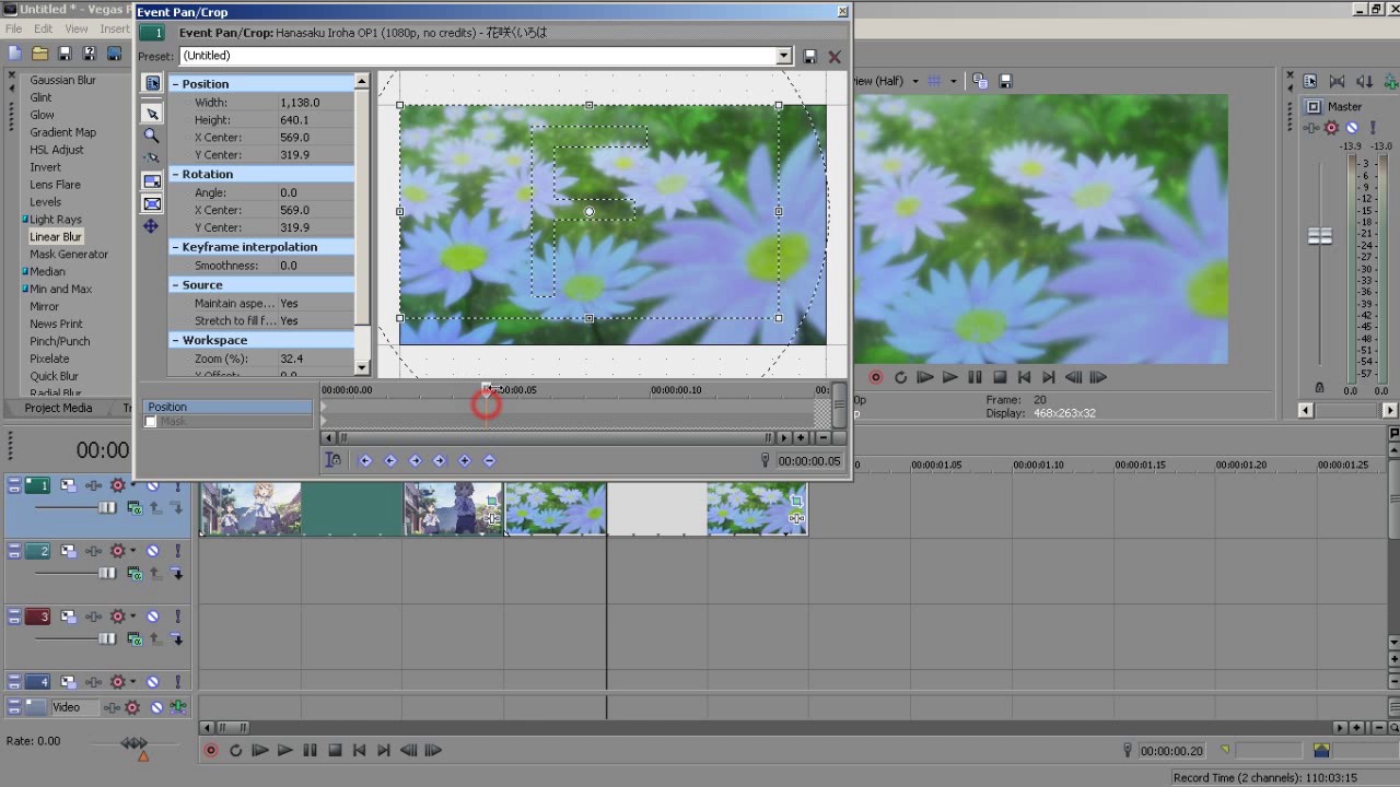 [sony vegas pro tutorial] simple slide diagonal - YouTube