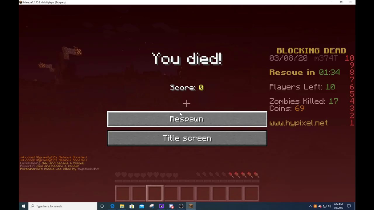 The Blocking Dead, Hypixel - YouTube