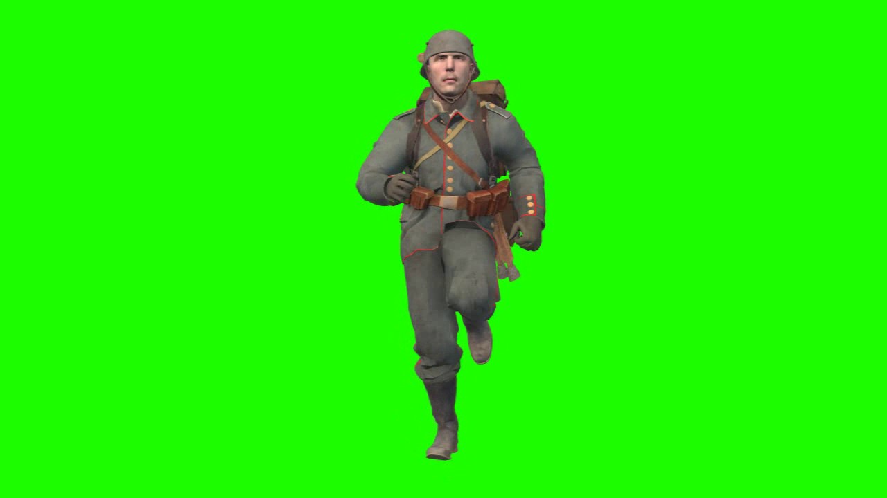 german medic soldier run animated front battlefield 1 chroma - YouTube