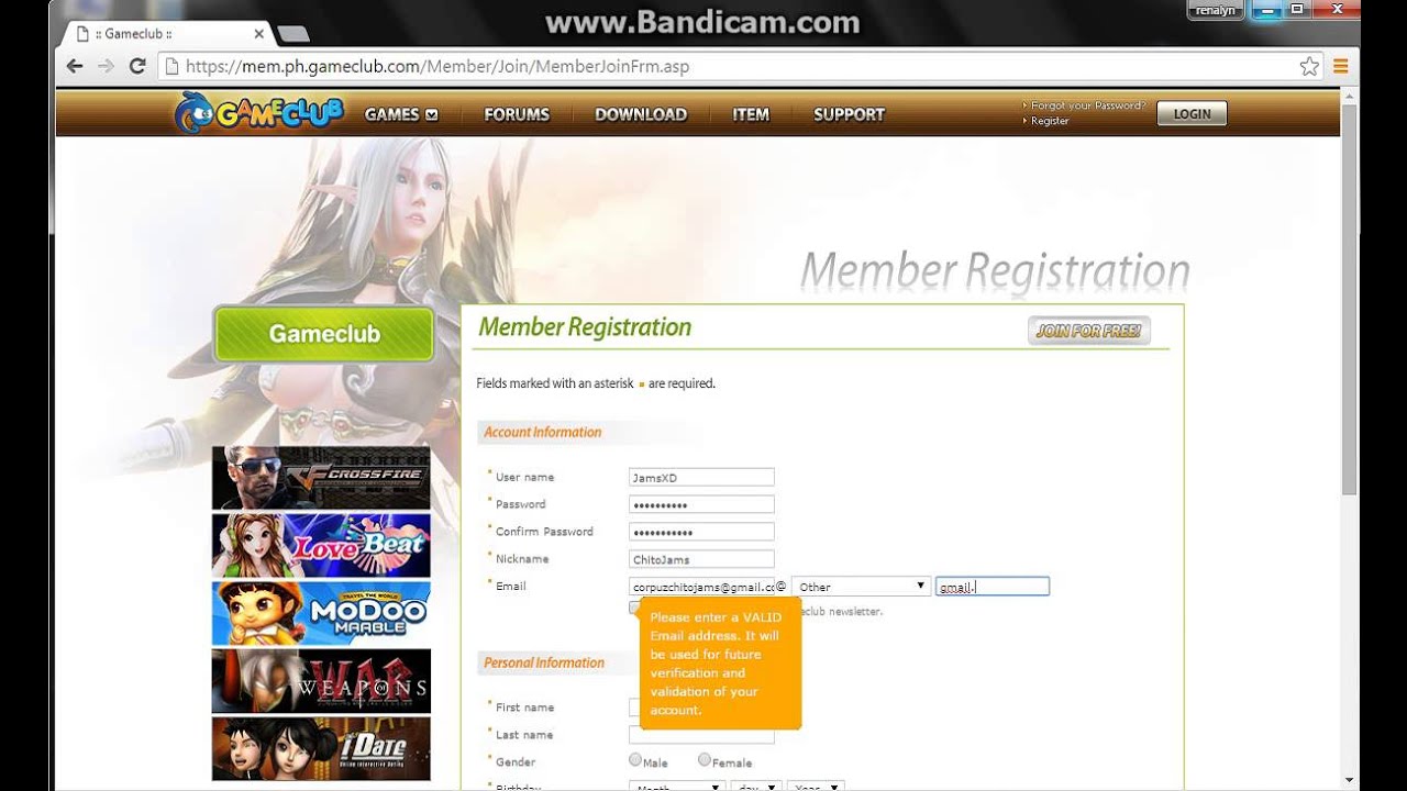 Tutorial: How to make gameclub or crossfire account!! - YouTube