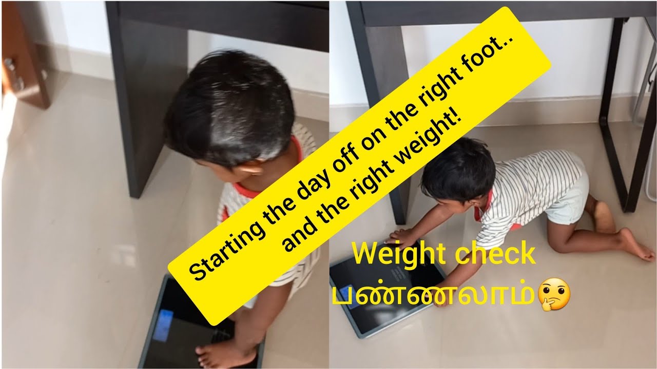 First thing in the morning!Checking his weight!!! #healthy_habit # ...