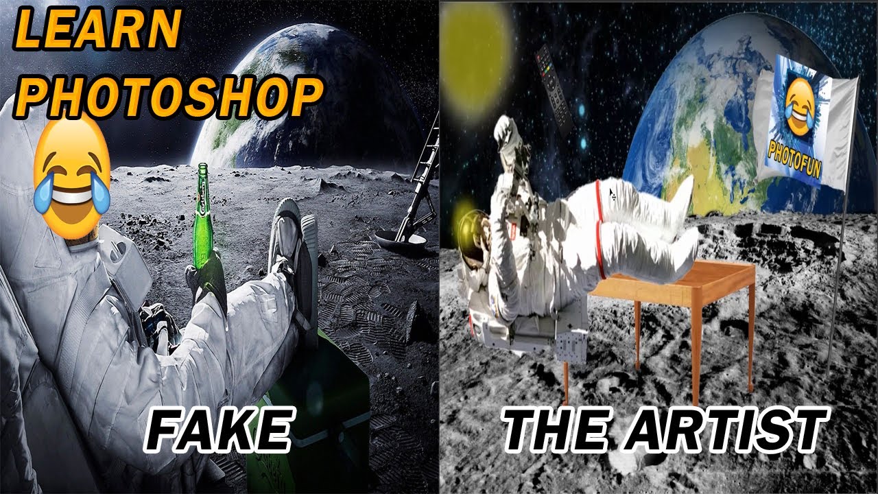photoshop tutorial | funny astronaut edit from unknow artist - YouTube