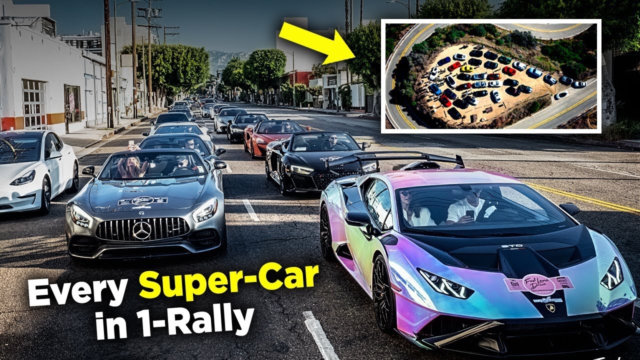 INSIDE the 2023 LA Super Car Rally !!! - YouTube