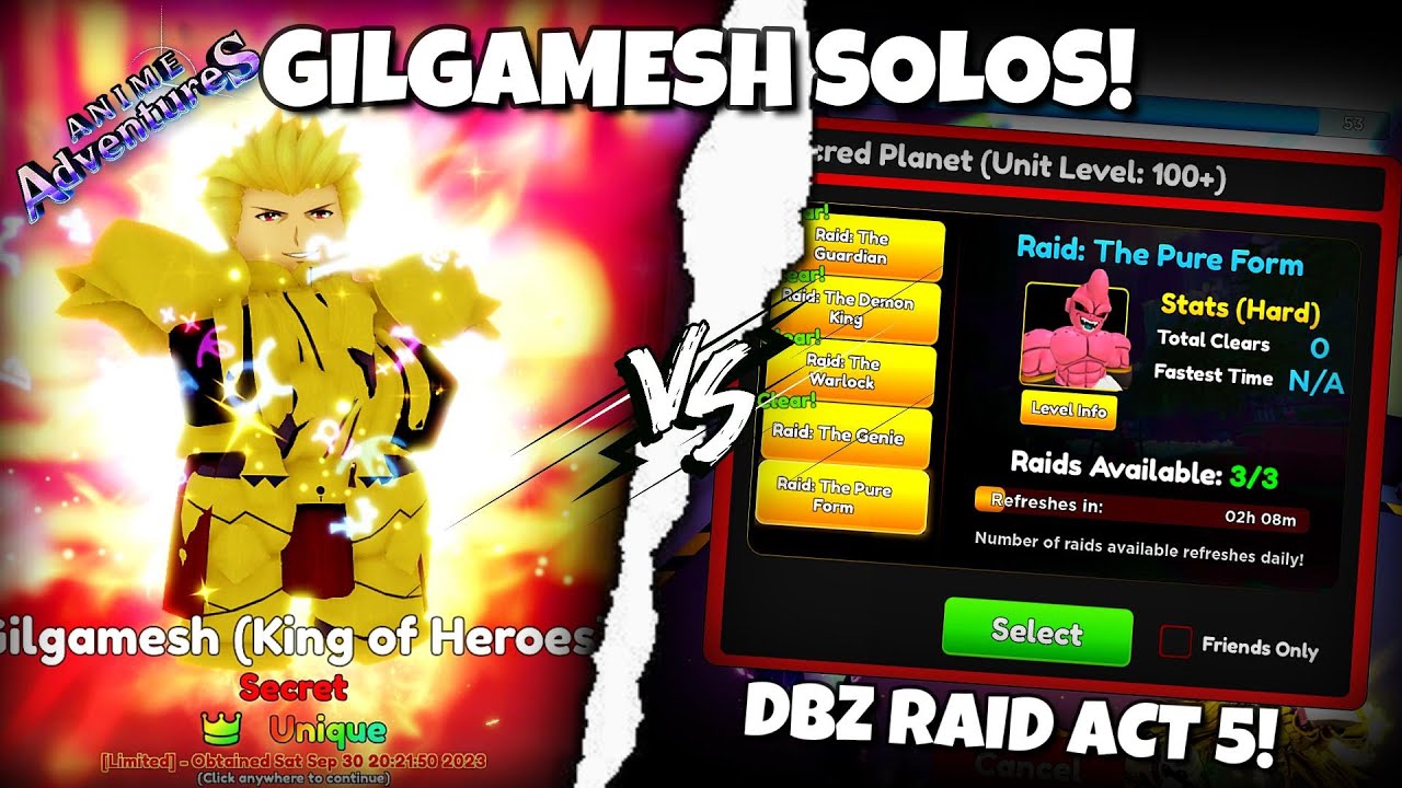 CAN UNIQUE GILGAMESH SOLO NEW DRAGON BALL RAID ACT 5?? UPDATE 18.5 ...