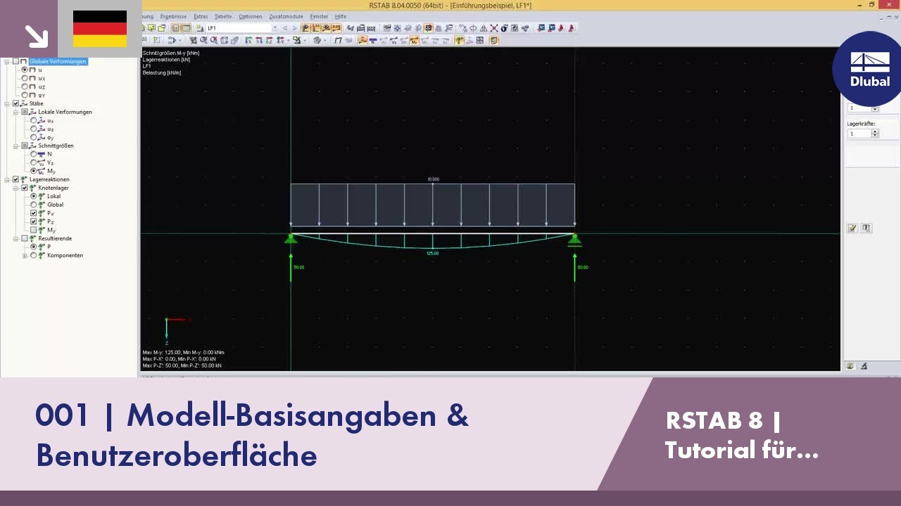 RSTAB 8 Tutorial für Studenten | 001 Modell-Basisangaben ...