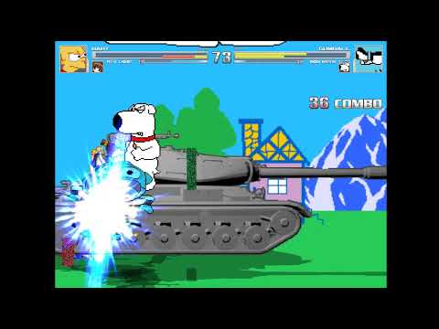 MUGEN - Bart/Puchiko VS Gumball/Brian