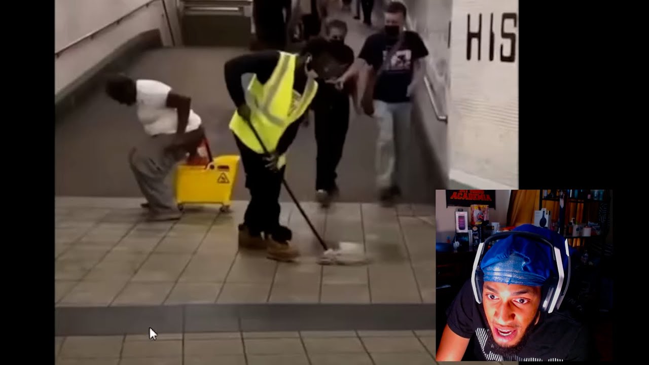 Homeless Man In Subway Shits In a City Workers Mop Bucket Reaction ...