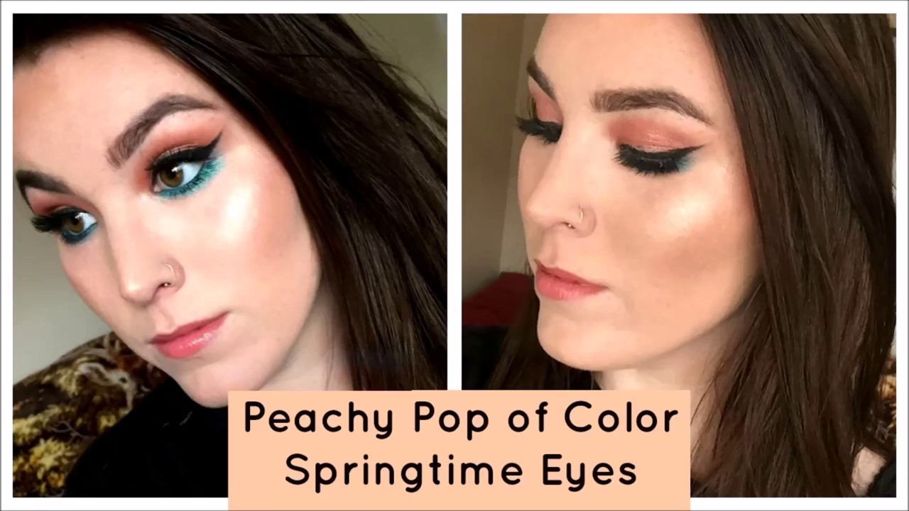 Peachy Pop of Color | Springtime Eyes - YouTube