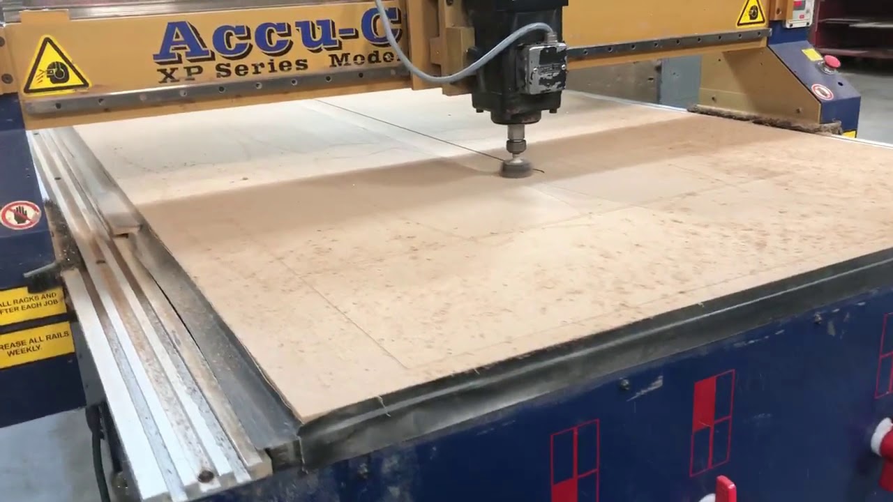Computerized Cutters Accu-Cut XP Series 4' x 8' CNC Router - YouTube