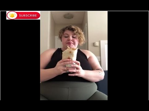 Big Belly Stuffing Girl Love Chicken Sandwich - YouTube