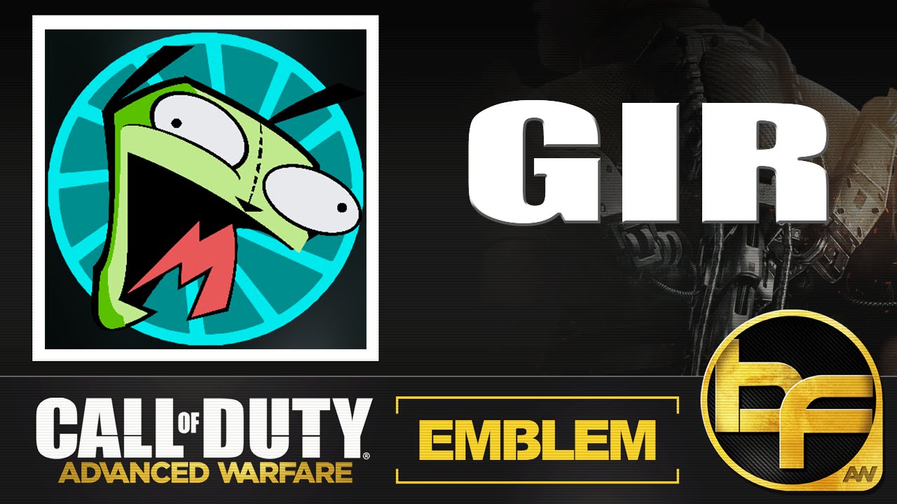 COD Advanced Warfare Emblem Tutorial #129 - Gir from Invader Zim - YouTube